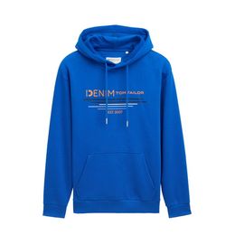 Tom Tailor Denim Sweatshirt Herren Größe XL blau / orange / schwarz / weiß
