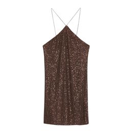 Pull&Bear Pull&Bear Kleid Damen Gr&ouml;&szlig;e 42 dunkelbraun Winterkleid