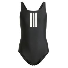 adidas Performance Sportbadeanzug '3-Stripes Swimsuit' Mädchen Größe 140 schwarz / weiß
