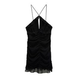 Pull&Bear Pull&Bear Kleid Damen Größe 42 schwarz Winterkleid