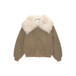 Pull&Bear Pull&Bear Jacke Damen Größe L hellbeige / brokat