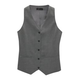 Pull&Bear Pull&Bear Weste Damen Größe 40 grau / dunkelgrau