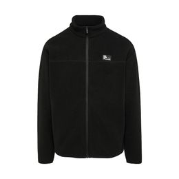 QS Fleecejacke Herren Gr&ouml;&szlig;e S schwarz / wei&szlig;