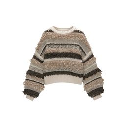 Pull&Bear Pull&Bear Pullover Damen Gr&ouml;&szlig;e M beige / kitt / dunkelbraun