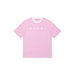 Marni T-Shirt M&auml;dchen Gr&ouml;&szlig;e 116 pflaume / wei&szlig;