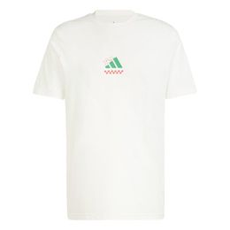 adidas Sportswear Funktionsshirt 'Lounge Pizza' Herren Gr&ouml;&szlig;e L gr&uuml;n / rot / wei&szlig;