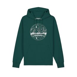 Watapparel Sweatshirt 'Mountains by night' Herren Gr&ouml;&szlig;e XXL petrol / wei&szlig;