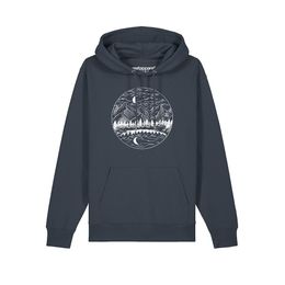 Watapparel Sweatshirt 'Mountains by night' Herren Gr&ouml;&szlig;e XS anthrazit / wei&szlig;