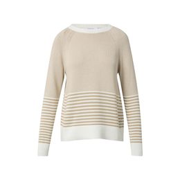 comma, comma casual identity Pullover Damen Gr&ouml;&szlig;e L cappuccino / wei&szlig;