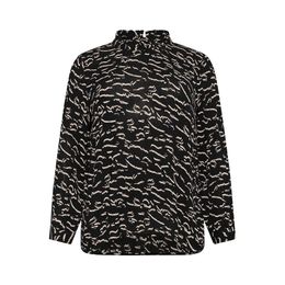 Kaffe CURVE Bluse 'KC Lune' Damen Größe 6XL beige / schwarz