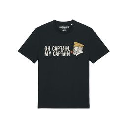 Watapparel Shirt 'Oh Captain My Captain' male Black size XXXL