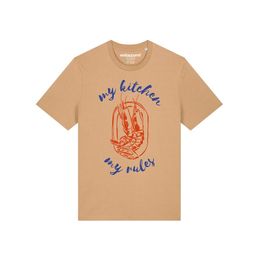 Watapparel Shirt 'My Kitchen My Rules' male Beige size M