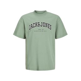 Jack & Jones Jack & Jones Junior T-Shirt 'JJECaleb' Jungen Größe 140 apfel / schwarz / weiß