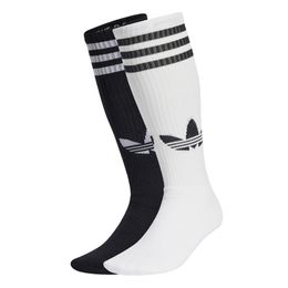 adidas originals Socken 'Knee Sock 2 Pairs' Damen Größe 35/36 schwarz / weiß