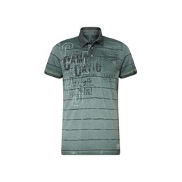 CAMP DAVID Poloshirt 'Tree House' Herren Gr&ouml;&szlig;e S schlammfarben / dunkelgrau / schwarz / wei&szlig;
