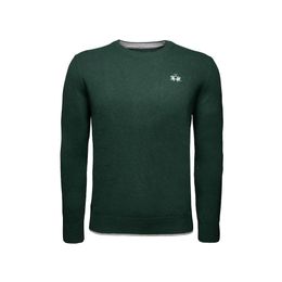La Martina Pullover Herren Gr&ouml;&szlig;e XXL dunkelgr&uuml;n / wei&szlig;meliert