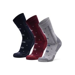 Danish Endurance Athletic Socks 'Hiking Classic' female Blue, Grey, Red size 43-47
