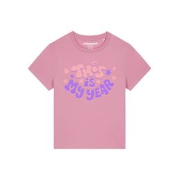 Watapparel T-Shirt 'This Is My Year' Damen Gr&ouml;&szlig;e M dunkellila / rosa / altrosa