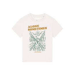 Watapparel Shirt 'Alone sometimes but its okay' female White size XS