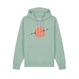 Watapparel Sweatshirt 'Countryside 01' Herren Gr&ouml;&szlig;e XS petrol / mint / orange / wei&szlig;