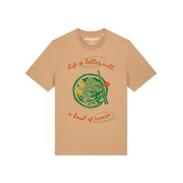Watapparel Shirt 'Life Is Better With Ramen' male Beige size L