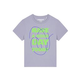 Watapparel Shirt 'Have a good day today' female Purple size S