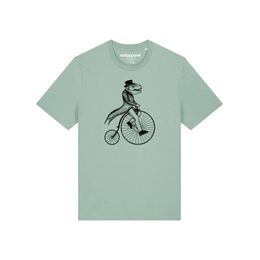 Watapparel Shirt 'T-Rex Auf Fahrrad' male Green size XS