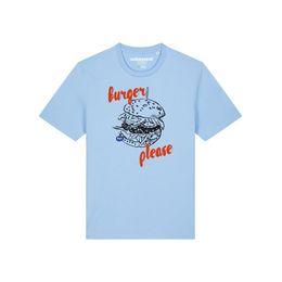 Watapparel Shirt 'Burger please' female Blue size XS