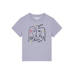 Watapparel T-Shirt 'Peace Love' Damen Gr&ouml;&szlig;e M gelb / lila / rot / schwarz