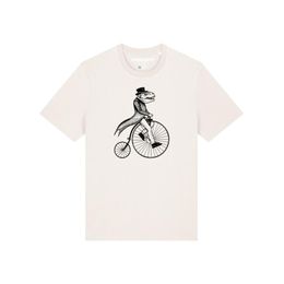 Watapparel Shirt 'T-Rex auf Fahrrad' male White size M