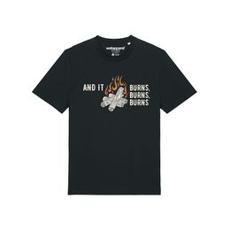 Watapparel Shirt 'And It Burns' male Black size XXL