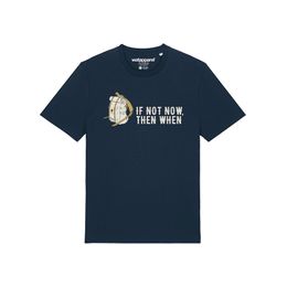 Watapparel Shirt 'If Not Now Then When' male Blue size XL