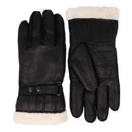 JOOP! Fingerhandschuhe Herren Gr&ouml;&szlig;e S/M schwarz / wollwei&szlig;