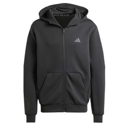adidas Performance Athletic Zip-Up Hoodie 'Designed for Training' male Black size XL