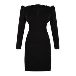 Trendyol Curve Kleid Damen Gr&ouml;&szlig;e 44 schwarz Winterkleid