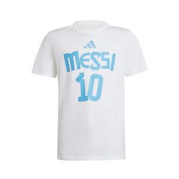 adidas Performance Funktionsshirt 'Messi Name and Number' Jungen Größe 164 hellblau / weiß