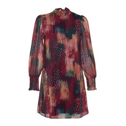 Trendyol Kleid Damen Gr&ouml;&szlig;e 36 dunkelgr&uuml;n / beere / pfirsich / wei&szlig; Winterkleid