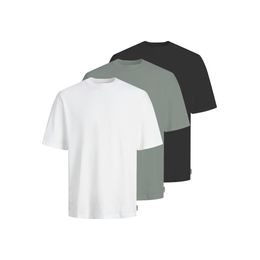 JJ Rebel T-Shirt 'JREB' Herren Größe L grün / schwarz / weiß