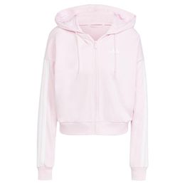 adidas Sportswear Sportsweatjacke 'Essentials' Damen Gr&ouml;&szlig;e XXL rosa / wei&szlig;