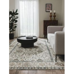 benuta Pop Waschbarer Teppich Mara Beige 80x150 cm - Vintage-Stil Teppich im Used-Look