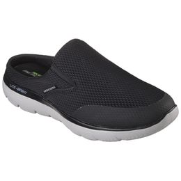 Clog Skechers "SUMMITS", Herren, Gr. 43, schwarz-weiß (schwarz, weiß), Textil, Schuhe Sommerschuh, Sommerschuh, Schlappen, Urlaub, im sportiven Look