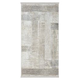 MyFlair Teppich Timeless Elegance , 80cm x 150cm, Farbe Beige, rechteckig, Florhöhe 10mm