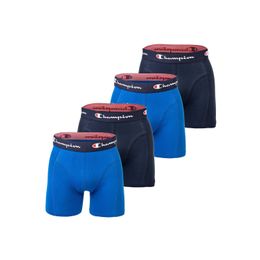 Boxershorts Champion "Boxershort 4er Pack", Herren, Gr. S, blau, marine, Obermaterial: 95% Baumwolle CO. 5% Elasthan EL., Unterhosen