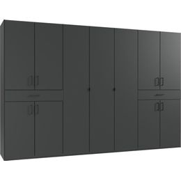 Dreht&uuml;renschrank wimex, B:313cm H:208cm T:58cm, grau, Spanplatte, Schr&auml;nke, "Tibet Kleiderschrank mit sehr viel Stauraum, gro&szlig;e Farbauswahl", mit