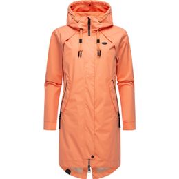 Ragwear Damen Jerseymantel "Rejany", orange, Gr. XXL, Obermaterial: 100% Polyester; Futter: 100% Polyester, Mäntel, Wasserdichter Damen Parka für die
