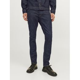 Jack & Jones JACK & JONES Herren Slim-fit-Jeans "JJIGLENN JJEVAN JJ 677 NOOS", blau, Gr. 33, clean, Denim/Jeans, Obermaterial: 95% Baumwolle, 4% Elastomultiester,