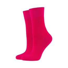 JOOP! JOOP Damen Socken "Socken 2er Pack", Gr. 39, lila, 70% Baumwolle, 28% Polyester, 2% Elasthan, bestickt, Socken
