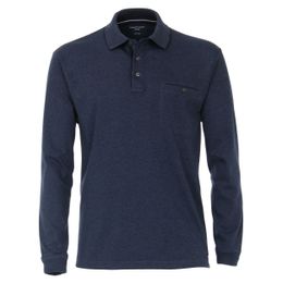 Casamoda Herren Langarm-Poloshirt "Casamoda Polo-Shirt Langarm gestreift", blau, Gr. L, 62% Baumwolle, 38% Polyester, Shirts