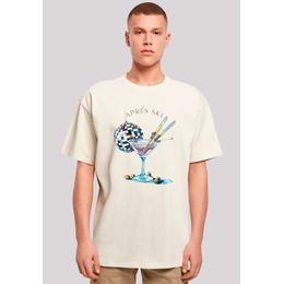 F4NT4STIC Damen T-Shirt "Apr&egrave;s Ski Martini Winter Sport", beige, Gr. XL, Obermaterial: 100% Baumwolle, Shirts, Premium Qualit&auml;t