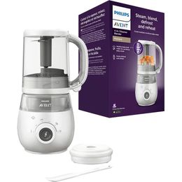 Philips Avent Babynahrungszubereiter "SCF883/01", grau, Küchenmaschinen, 4-in-1 Funktion, Dampfgaren, Mixen, Auftauen Aufwärmen
